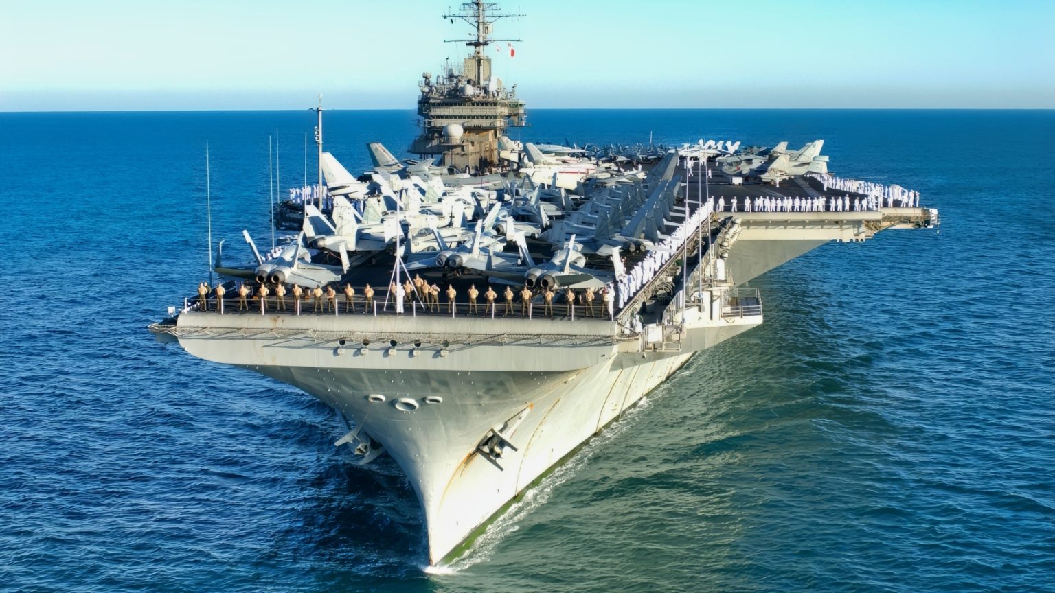 Aircraft Carrier USS Constellation (CV-64) Has a Message for the U.S ...