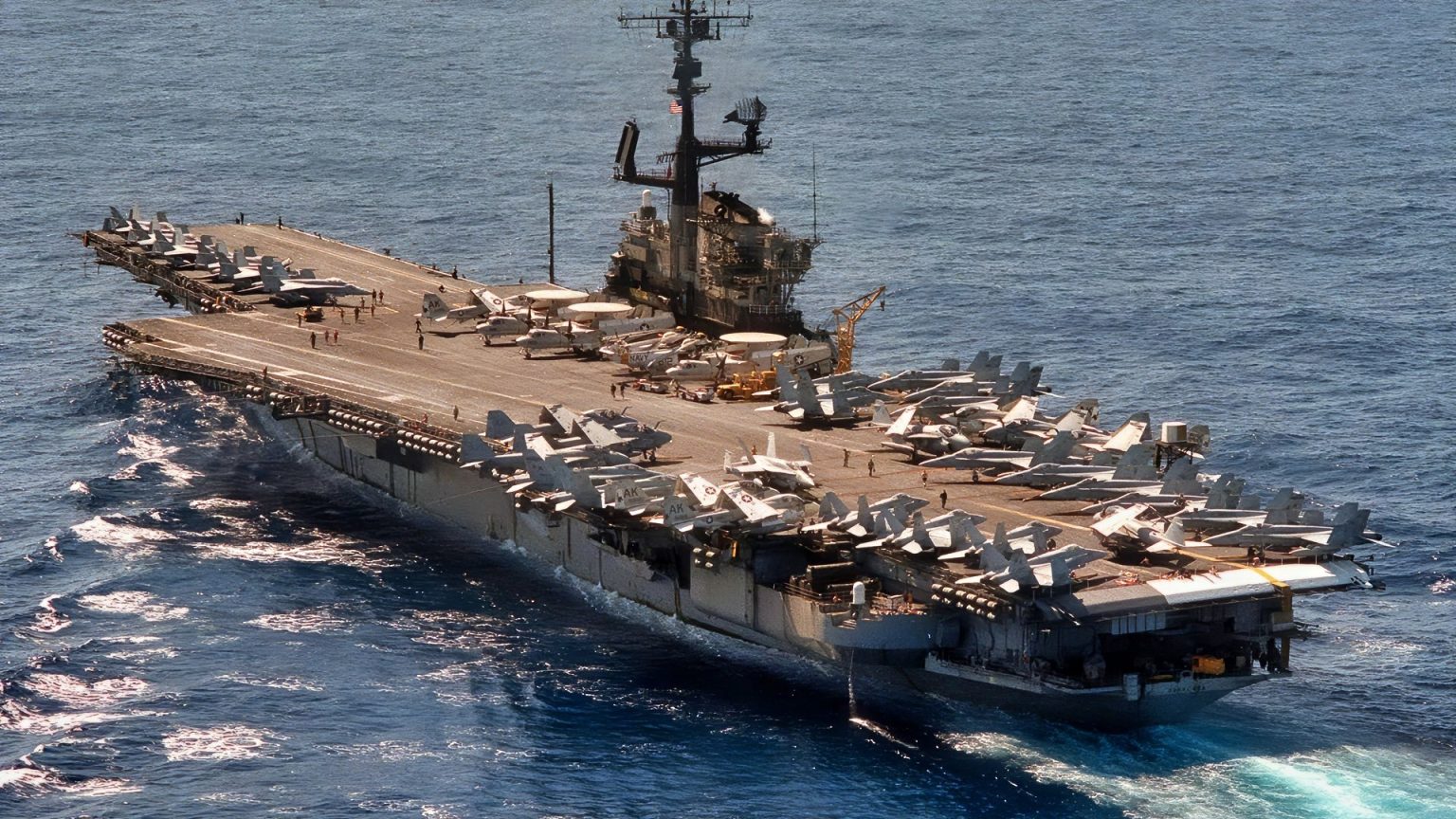 Midway-Class Aircraft Carrier USS Coral Sea (CV-43) Has a Message for ...