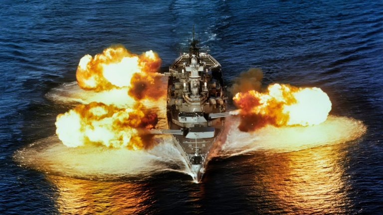 The U.S. Navy's Iowa-Class Battleships Fired 2,700-Pound Shells 24 ...