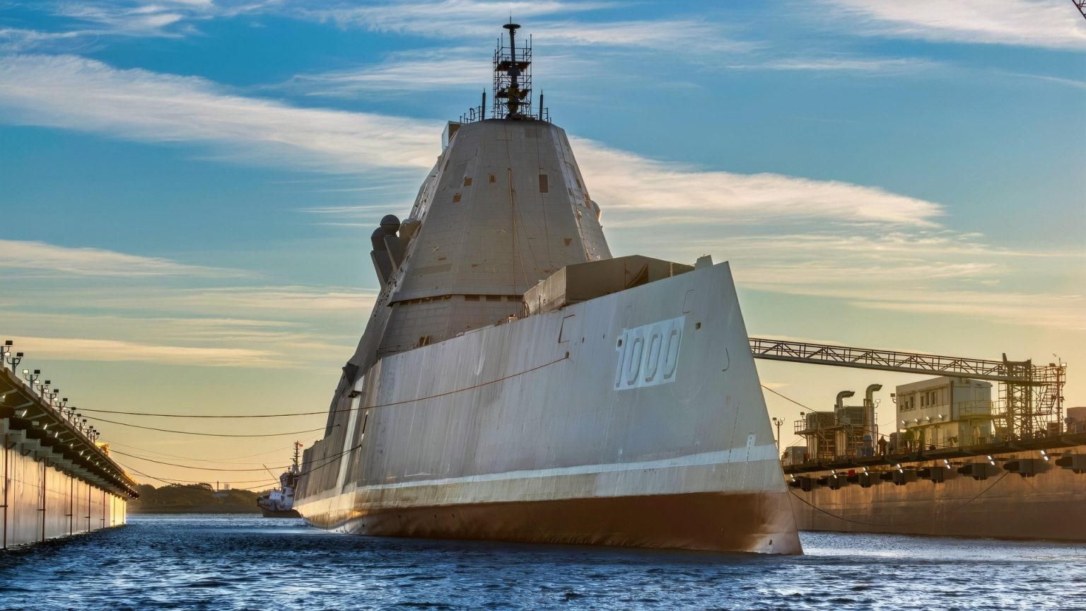 The U.S. Navy's Futuristic $8 Billion Stealth 'Battleship' Slips Out of ...